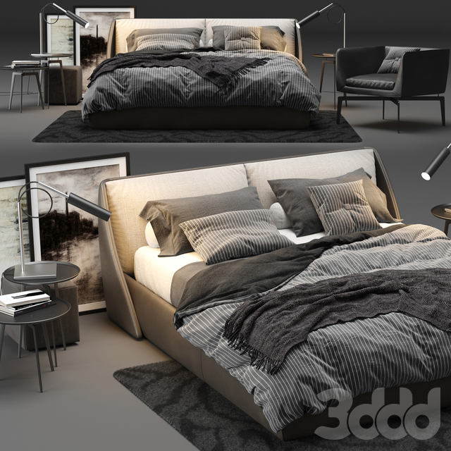 [3DSKY] 3DSKY MODELS - BED 3D MODELS - BED 1 - No.022 | NEW UPDATE 2023