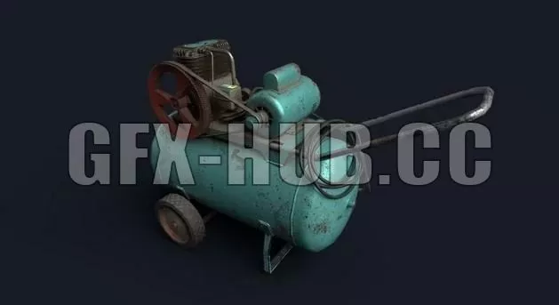 PBR Game 3D Model - Compressor - 3DSKY Decor Helper