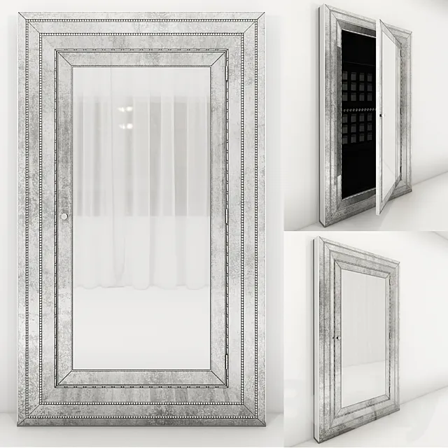 Hooker Furniture Melange Glamour Floor Mirror 3DModel 3DSKY Decor Helper