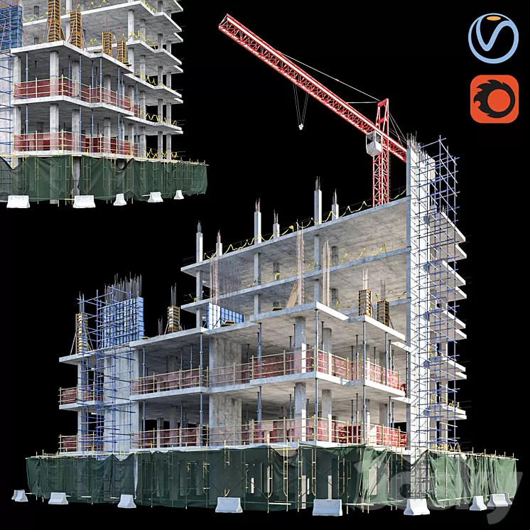 Modular Building 10 3D Model - 3DSKY Decor Helper