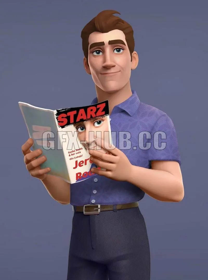 PBR Game 3D Models - Jeremy – Cartoon Style Character - 3DSKY Decor Helper